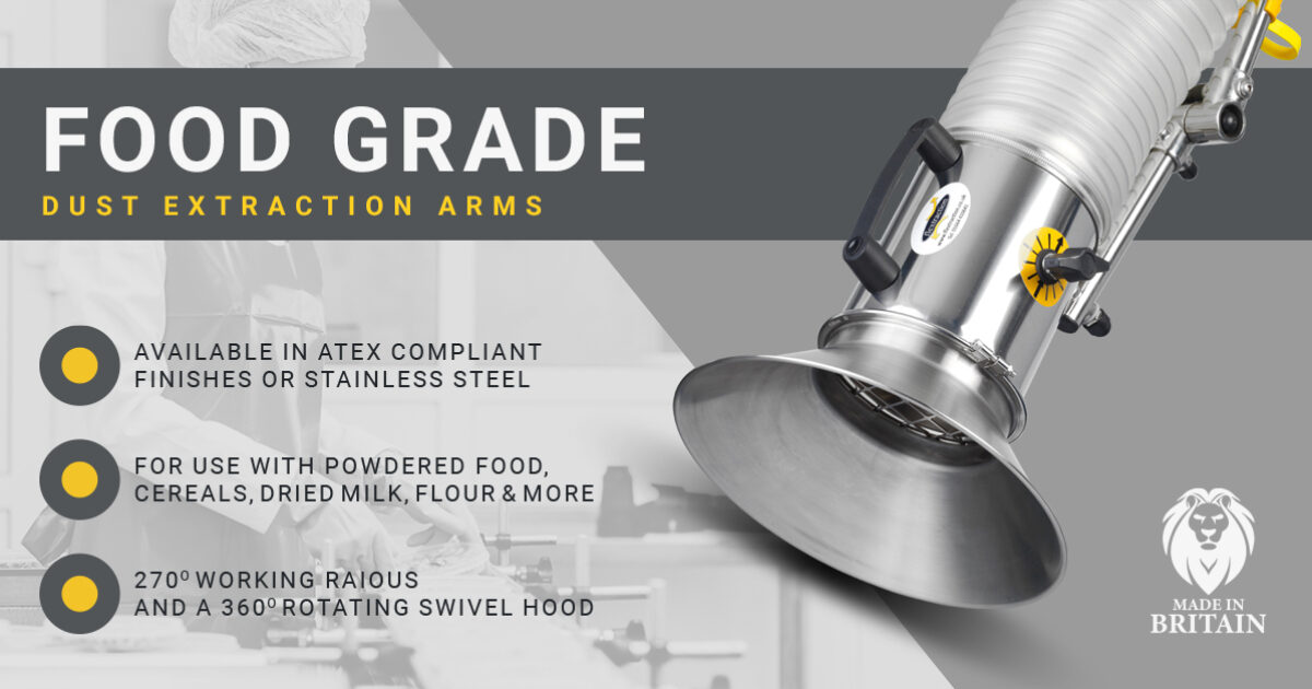 Food Grade Dust & Powder Extraction Arms | Flextraction Ltd